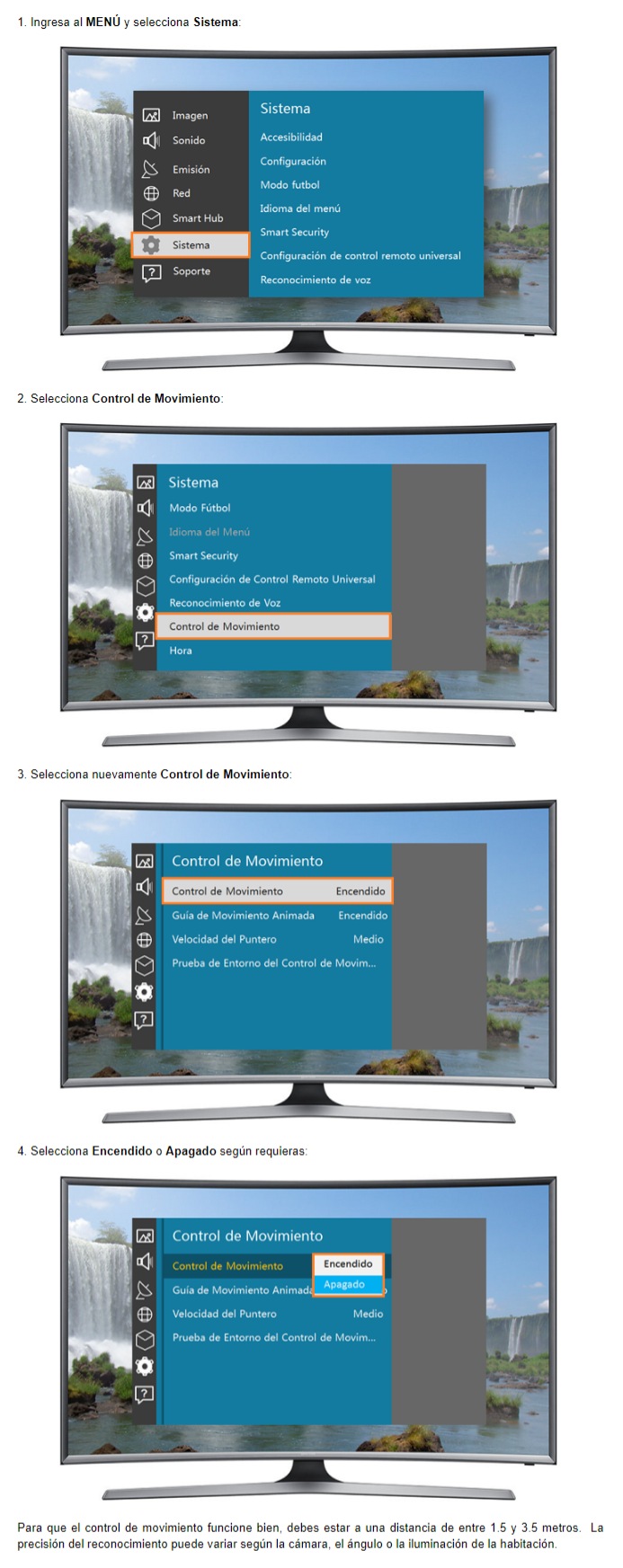 Smart TV Curvo J6500 - ¿Cómo activar/desactivar el Control de ...