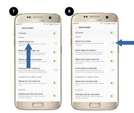Aplicaciones - Samsung Health - ¿Cómo administrar las notificaciones ...