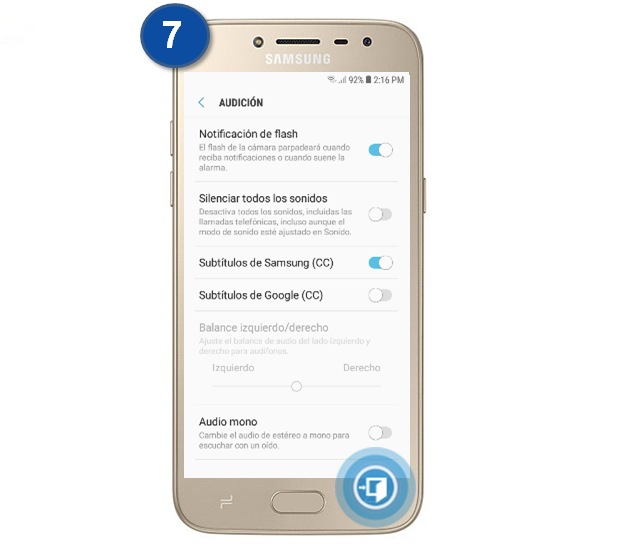 Galaxy J2 Pro - ¿Qué es y cómo activar notificación de Flash? | Samsung ...