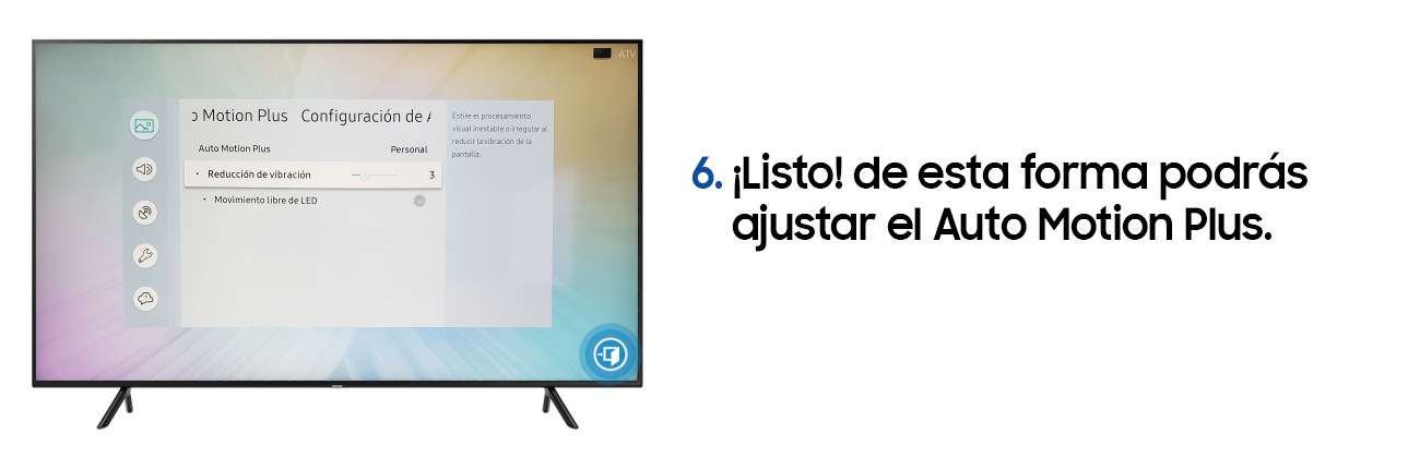 Smart TV NU7100 ¿Cómo ajustar el Auto Motion Plus? | Samsung Soporte CO