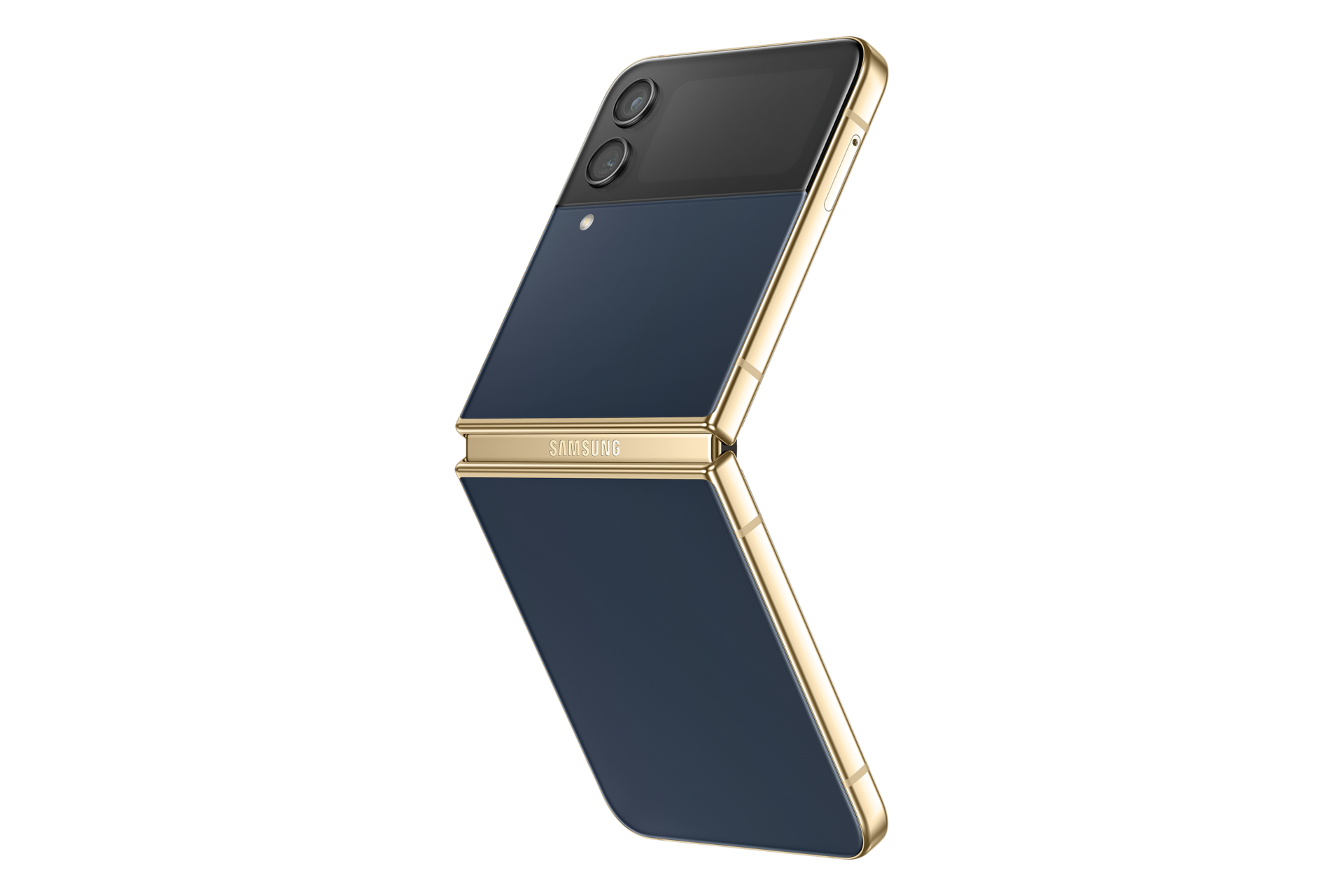 Buy Galaxy Flip 4 with Navy front cover goldnavynavy 256 GB | Samsung Gulf
