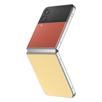 Buy Galaxy Z Flip4 Bespoke Edition (Silver Frame) Silver/Red/Yellow 256 ...