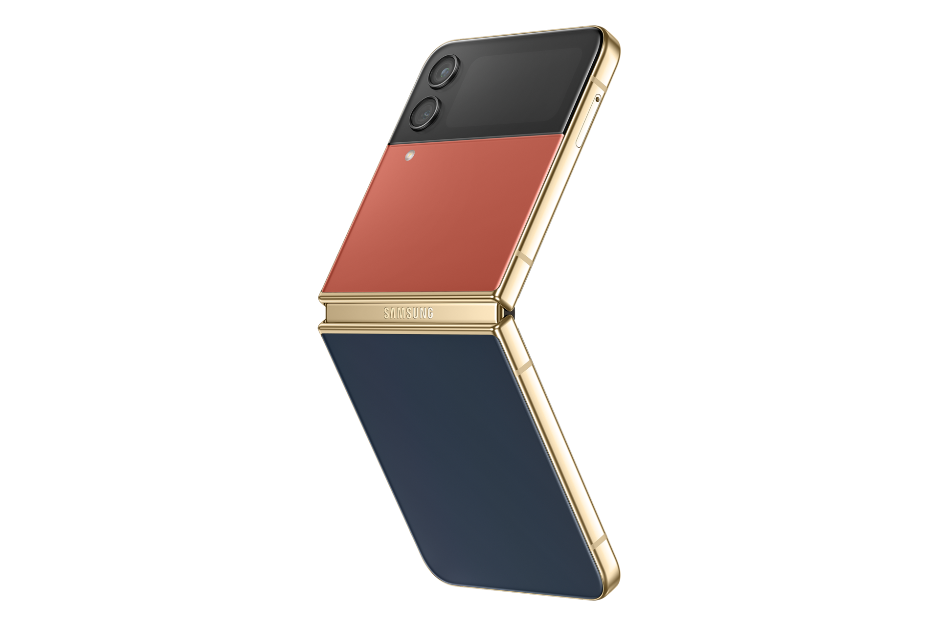 Buy Galaxy Flip 4 with Red front cover goldrednavy 256 GB | Samsung Gulf