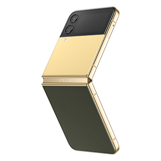 Buy Galaxy Z Flip4 Bespoke Edition (Gold Frame) Gold/Yellow/Khaki 256 ...