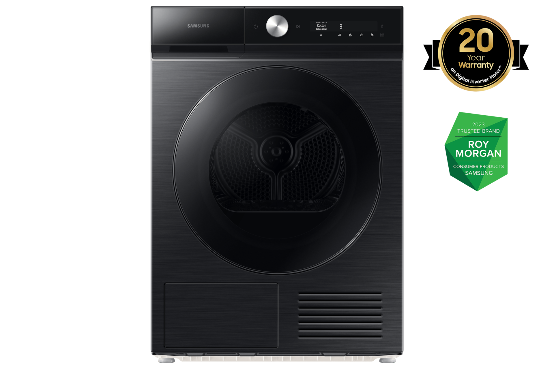 9kg Black Smart Heat Pump Dryer DV90BB9440GB | Samsung AU