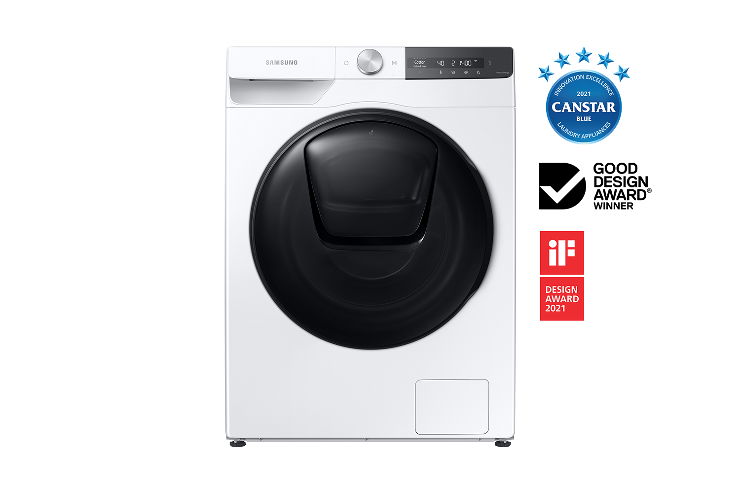 10kg AddWash™ Smart Front Load Washer - WW10T754DBT white | Samsung ...