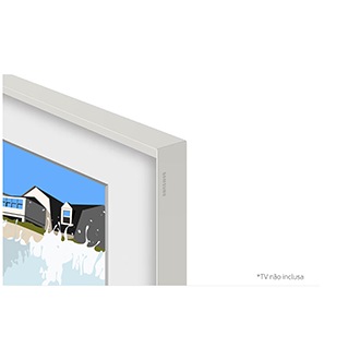 Moldura para Smart TV 55" The Frame cor branco estilizado | Samsung Brasil