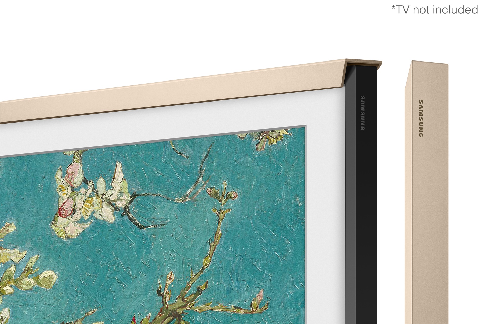 55" Customizable Bezel - Sand Gold Metal/Beveled | Samsung Canada