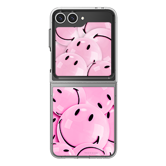 Slash B Slash Smiley Pink Flipsuit Card | Galaxy Z Flip6 | Samsung DE