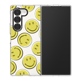 Slash B Slash Smiley Yellow Slim Impression Case | Galaxy Z Fold6 ...