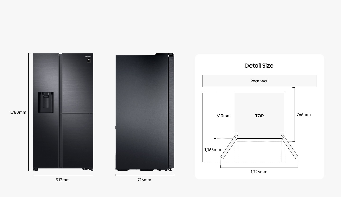 RÉFRIGÉRATEUR AMÉRICAIN SAMSUNG CLASSE F 628 LITRES INOX