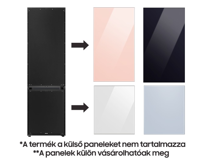 R7000 Egyajtós BESPOKE hűtőszekrény RR39A74A3AP/EF modullal - panel ...