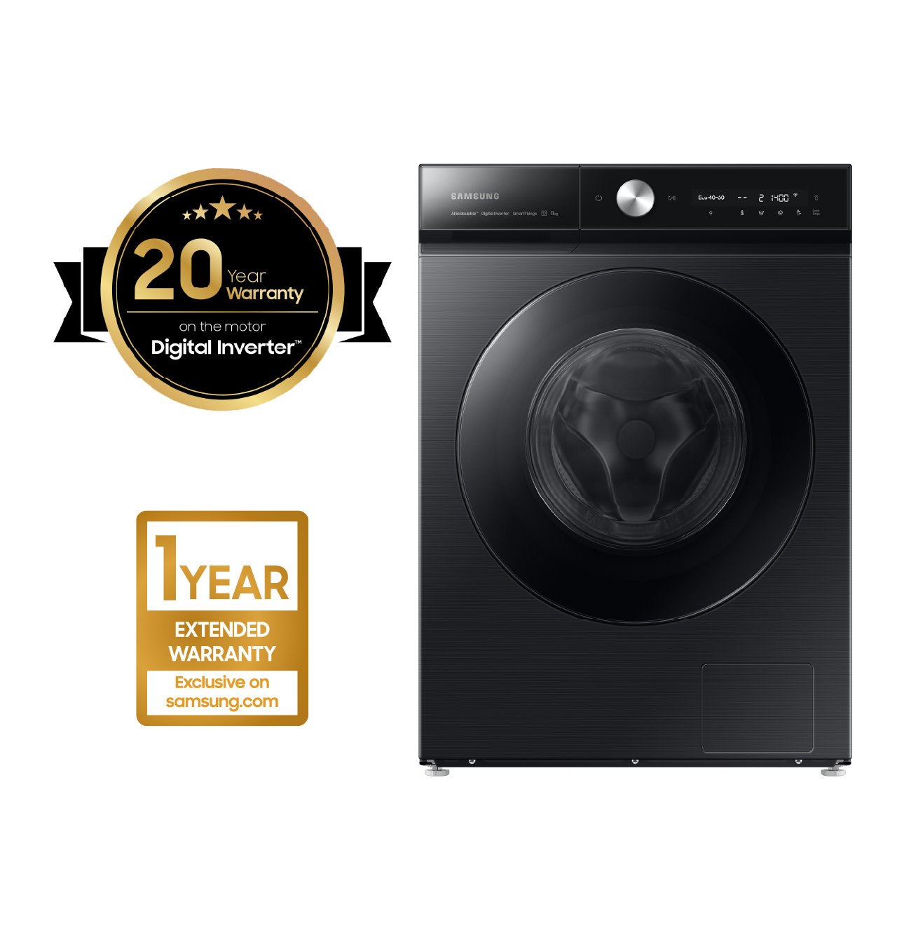 BESPOKE 11kg Front Loading Washer - Black | Samsung Jordan