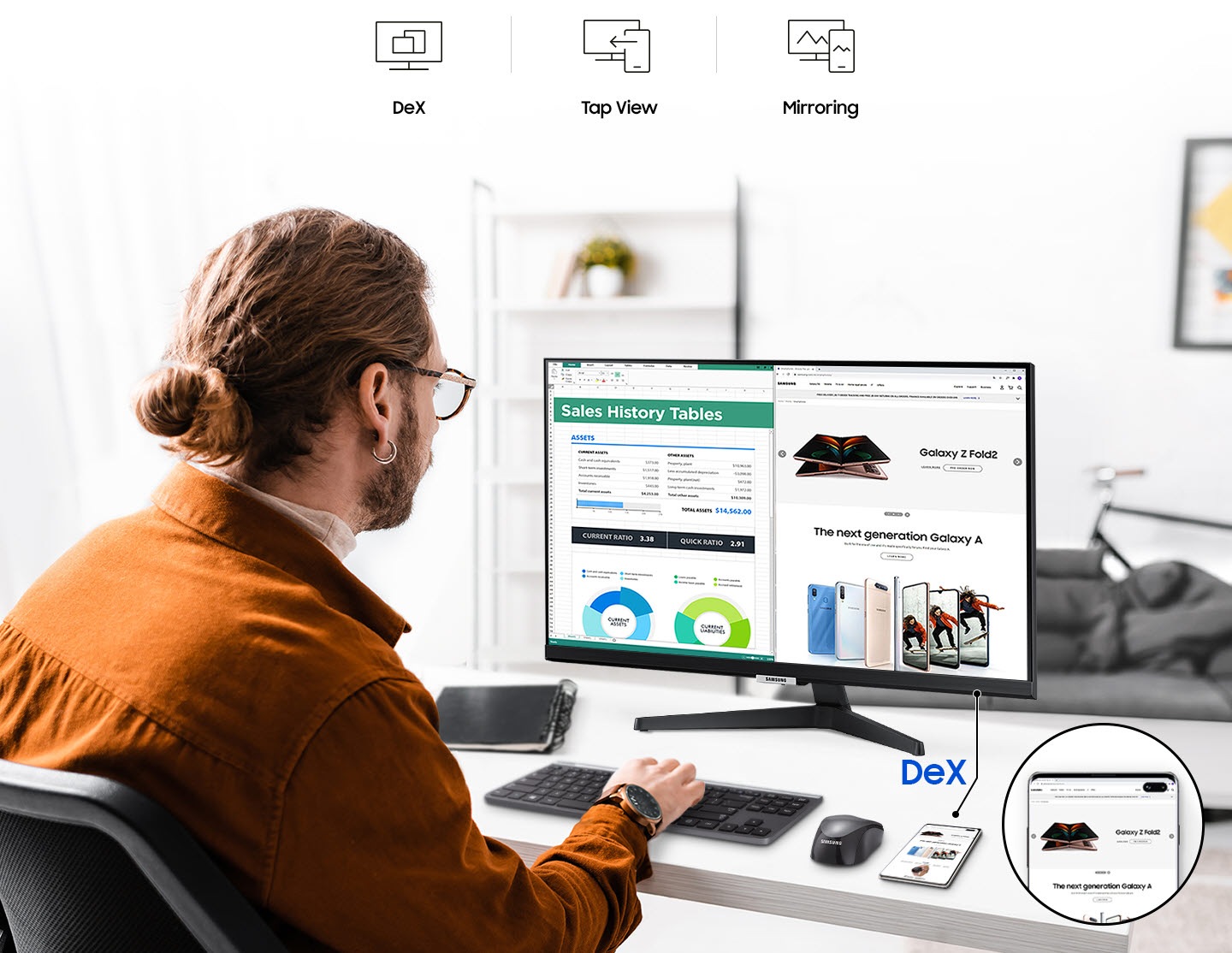 Monitor LED IPS 24 Pulgadas Samsung LS24AM506NLXZX 1080p Full HD ...