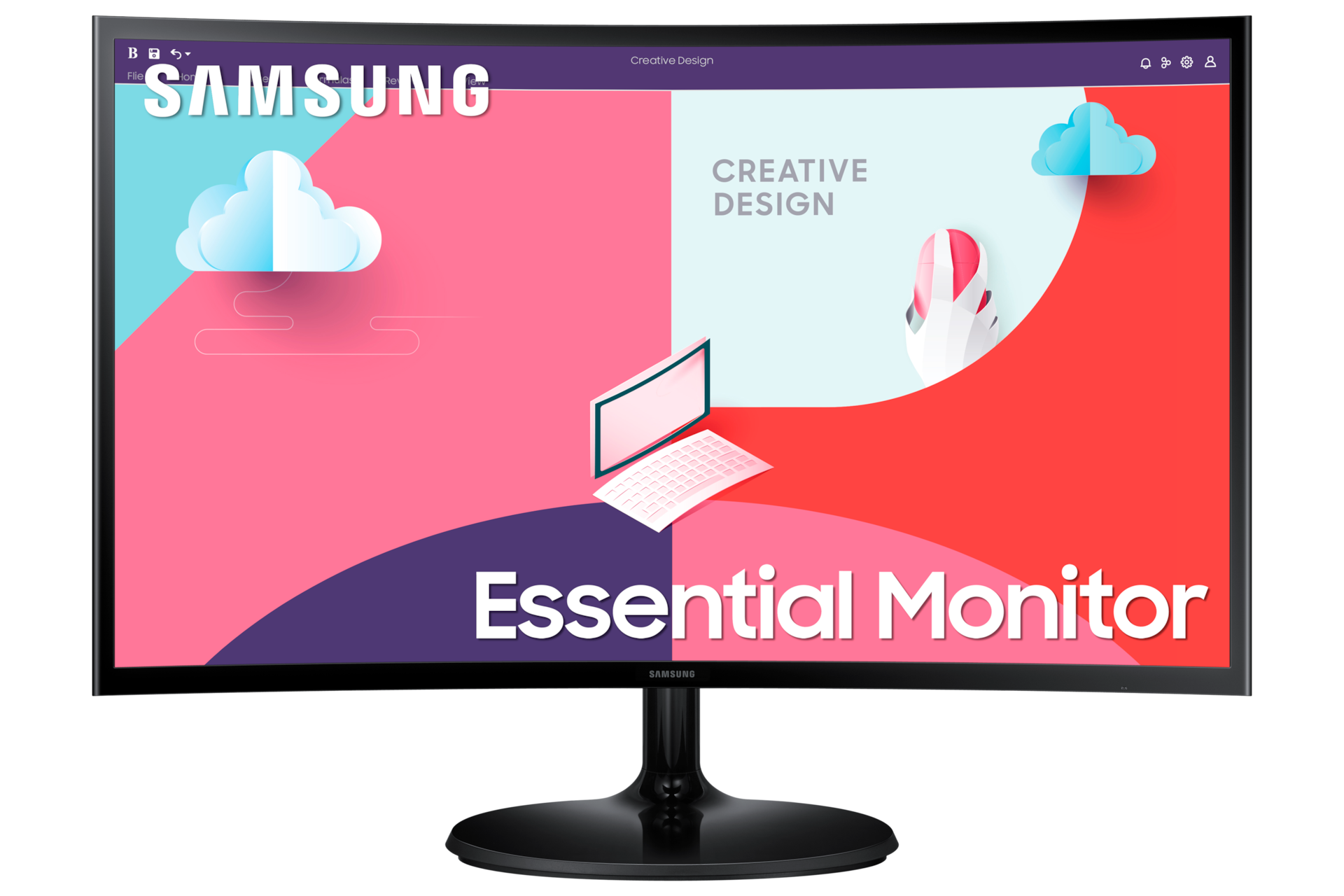 Monitor Curvo 27" Essential color Negro | Samsung México