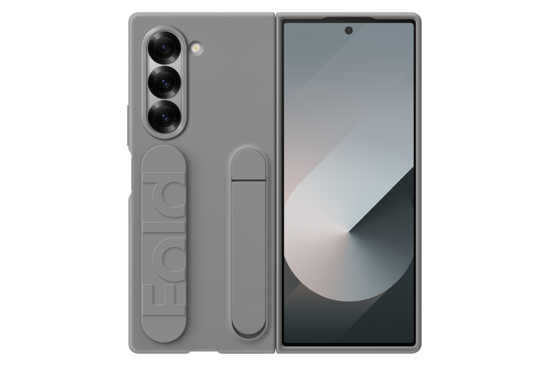 Fold6 - Silicone Stand Case with Strap Gray | Samsung Perú