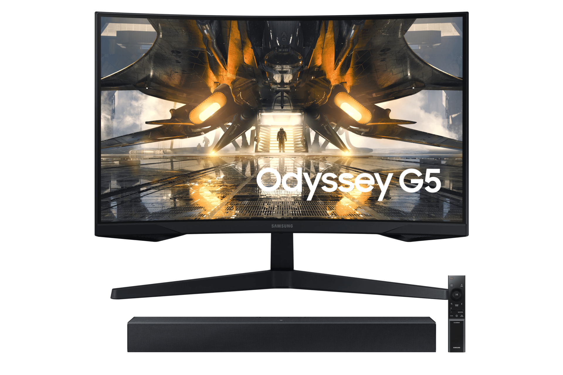 Combo Monitor Gaming Odyssey G5 de 27" + Soundbar HW-C400/PE | Samsung Perú