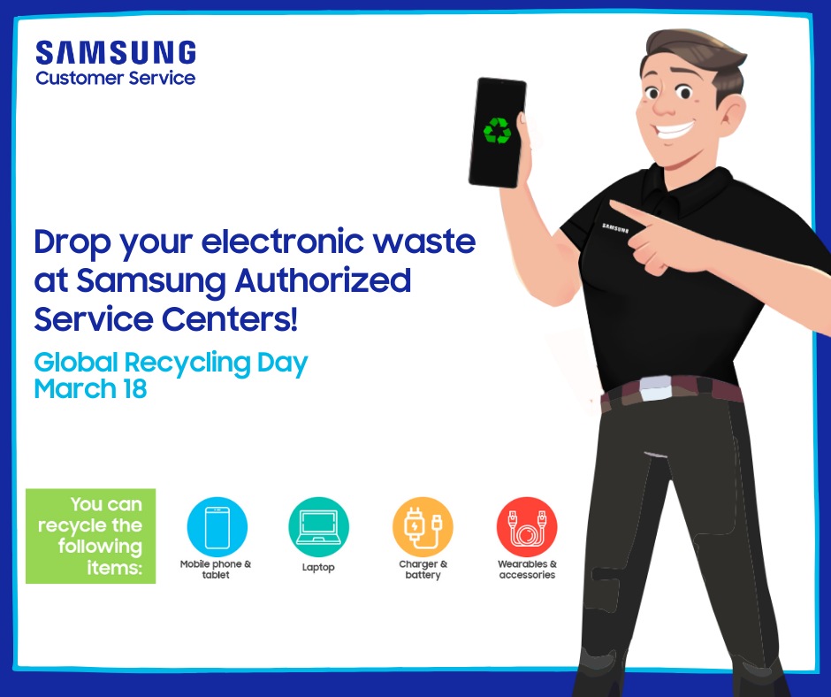 Recycle your e-waste for free at Samsung Authorized Service Centers ...