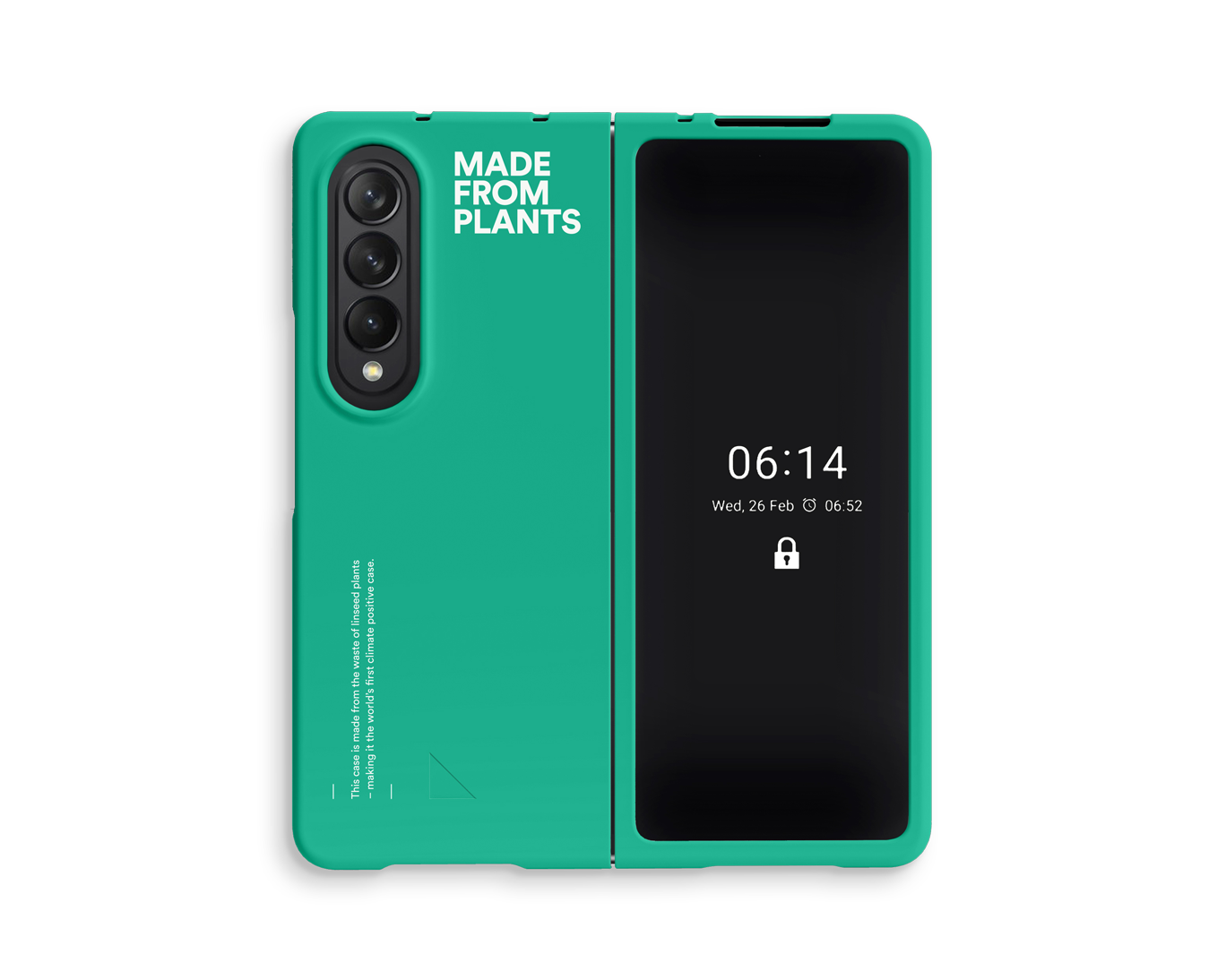 Galaxy Z Fold4 Eco-Friendly "Made from Plants" Cover Mint Green ...