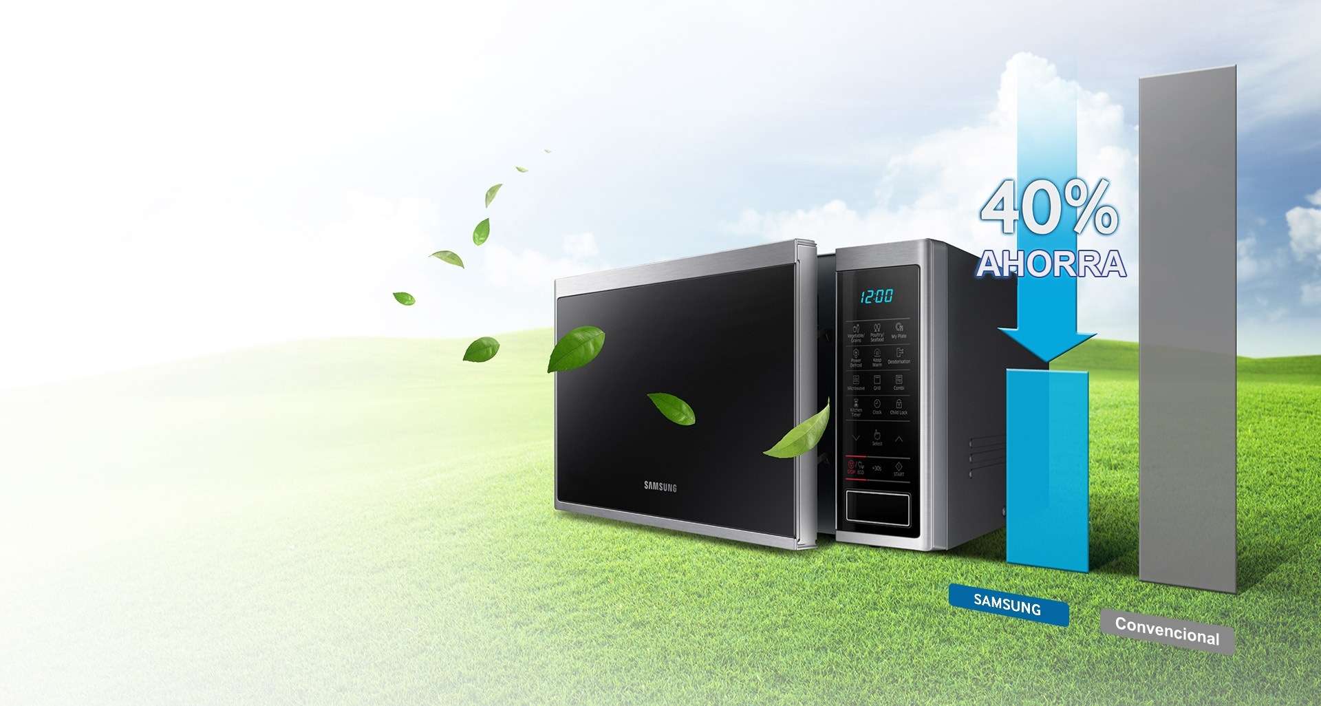 Horno Microondas 40Lt MG40J5133AT Con Dorador SAMSUNG | falabella.com