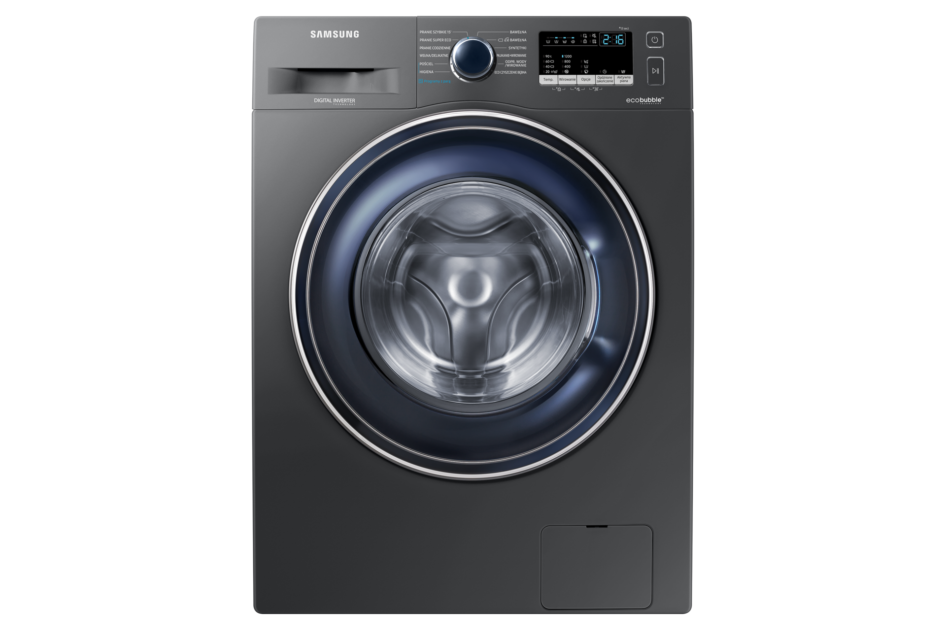 WW80R421HFX, Pralka Eco Bubble™ slim, 8 kg, inox | Wsparcie Samsung Polska