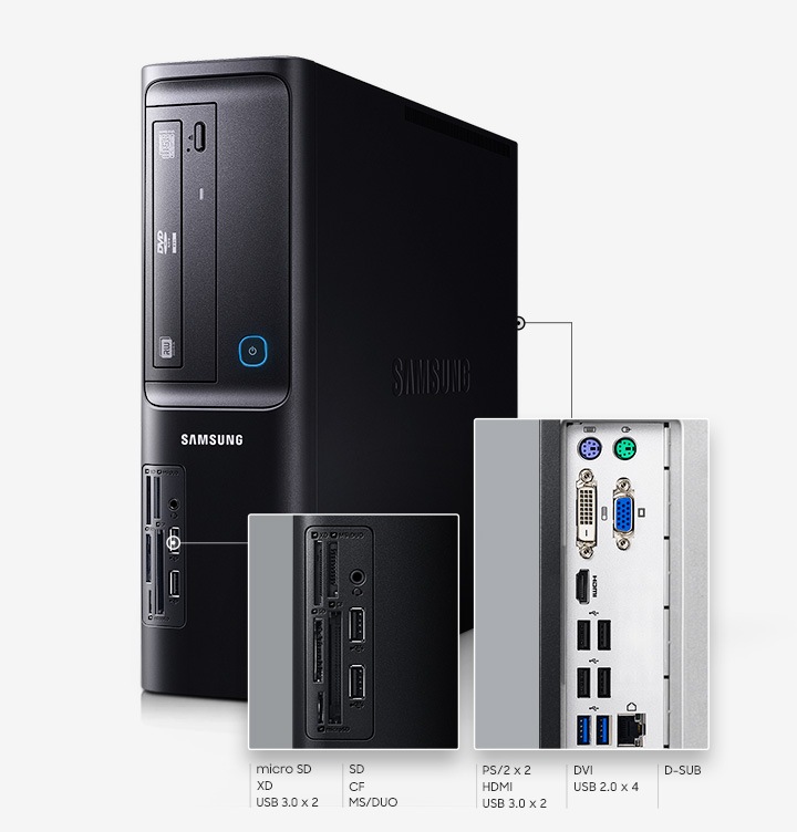 데스크탑 Slim Core™ i3 / 256GB SSD | DB400S7B-Z38 | Samsung 대한민국