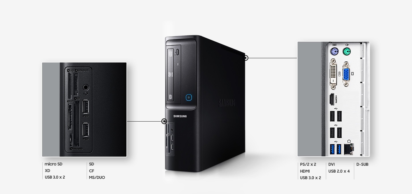 데스크탑 Slim Core™ i3 / 256GB SSD | DB400S7B-Z38 | Samsung 대한민국