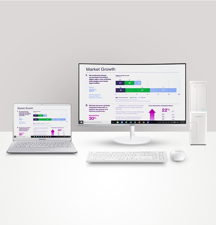 데스크탑 Slim Core™ i3 / 1 TB HDD + 256 GB SSD | DM500S9A-A38 | Samsung 대한민국