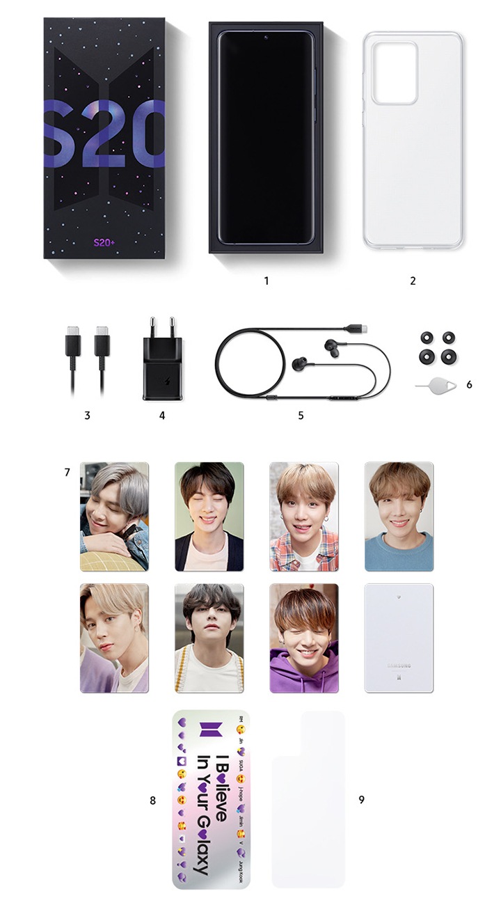 갤럭시 S20+ 5G BTS 에디션 자급제 (B.퍼플, 256 GB) | Samsung 대한민국