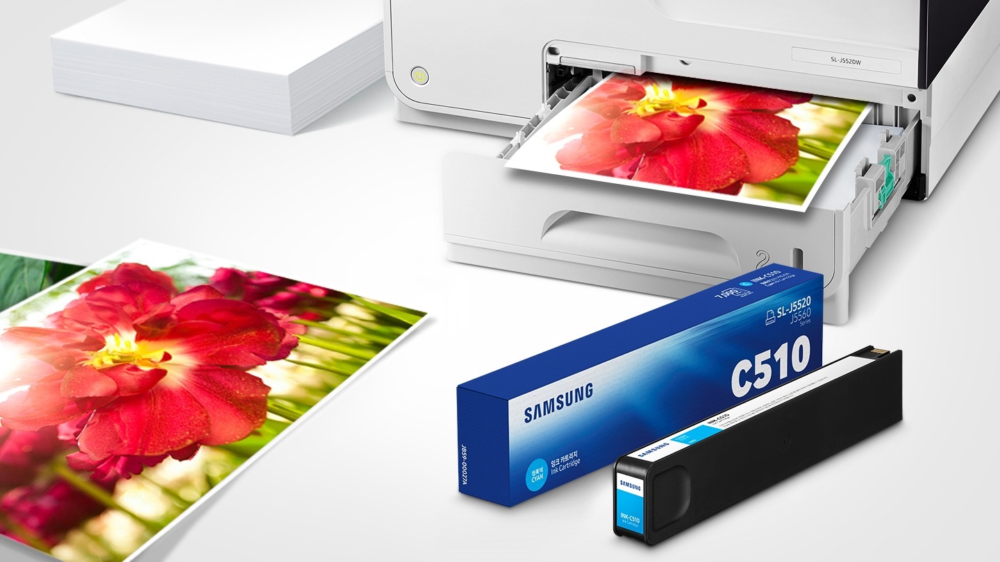 잉크젯 프린터 잉크 7,000매 (사이안) | INK-C510 | Samsung 대한민국