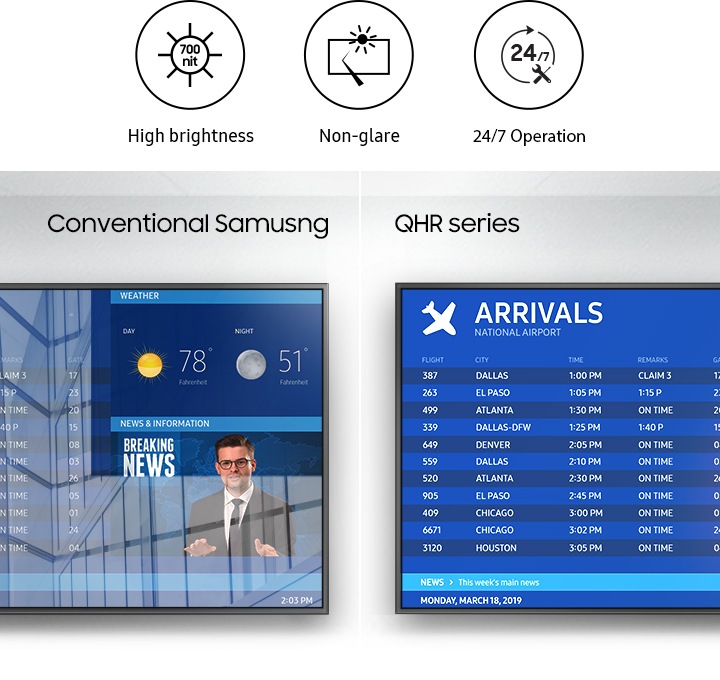 단독형 QHR 시리즈 107.9 cm | LH43QHREBGCXKR | Samsung Business 대한민국