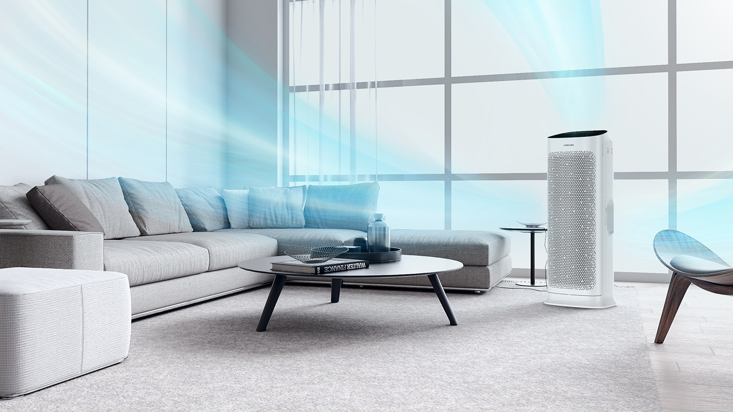 AIR PURIFIER (เครื่องฟอกอากาศ) SAMSUNG AX90R7080WD/ST BLUE SKY AX7500