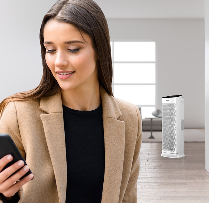 AIR PURIFIER (เครื่องฟอกอากาศ) SAMSUNG AX90R7080WD/ST BLUE SKY AX7500
