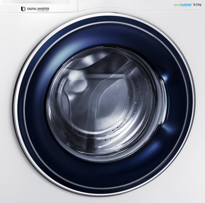 Samsung Front Loading (Silver) Washing Machine WW90J5456FX/GU ecobubble ...