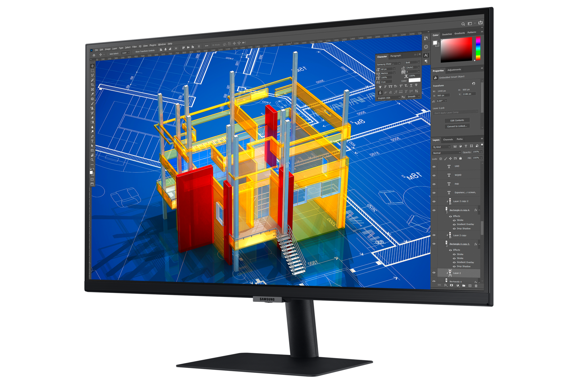 Buy The 27 inch S70A UHD Dual Monitor | Samsung Business UK