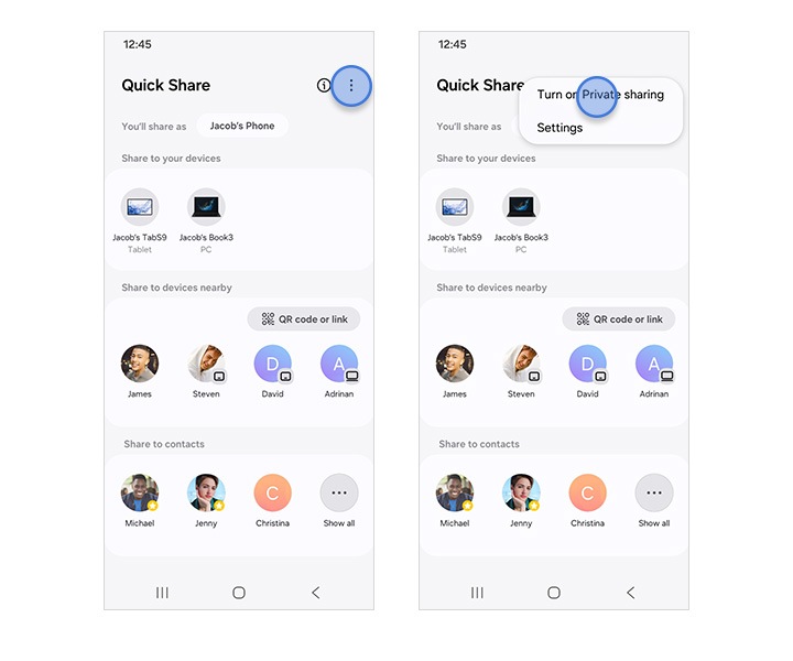 퀵 쉐어 (Quick Share) | 앱&서비스