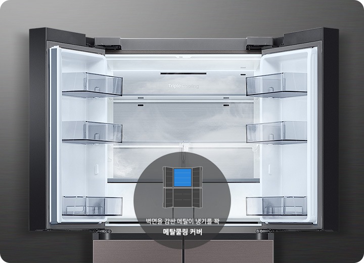 BESPOKE 냉장고 4도어 프리스탠딩 875 L | RF85B9111T1 | Samsung 대한민국