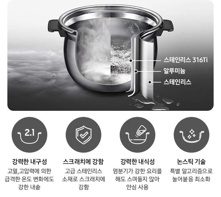 쿠첸 121ME 3인용 홈IoT IH압력밥솥 | CRT-RPS0310BW | Samsung 대한민국