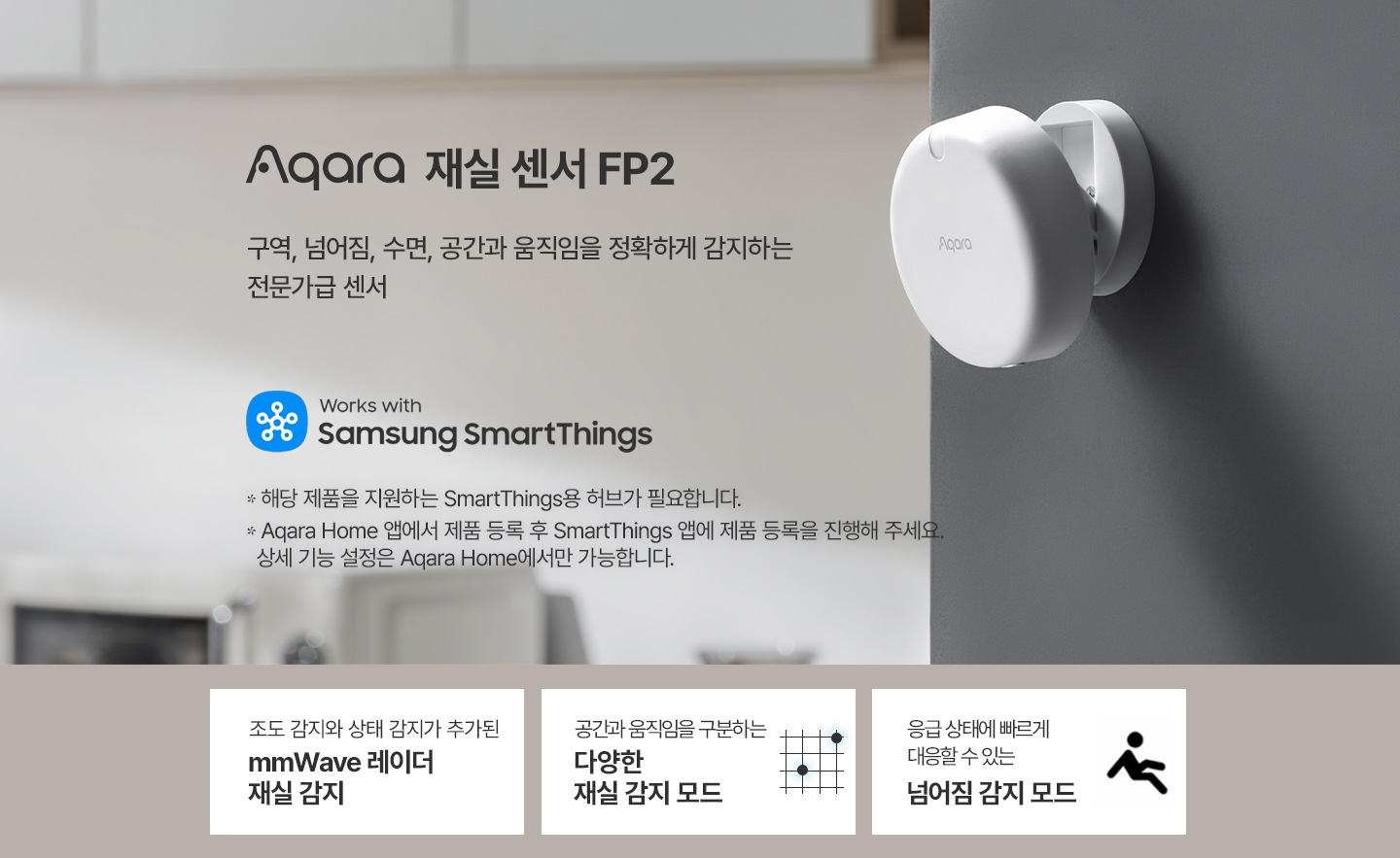 Aqara 활동 모니터링 센서 FP2 l Samsung 대한민국