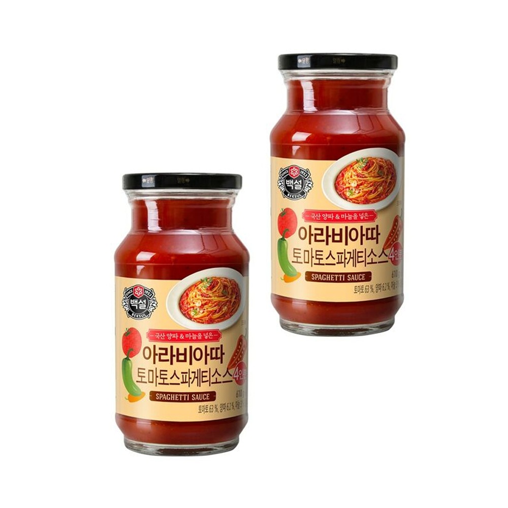 [CJ제일제당] 백설 아라비아따 토마토스파게티소스 610g x 2개 | CJ제일제당 대한민국