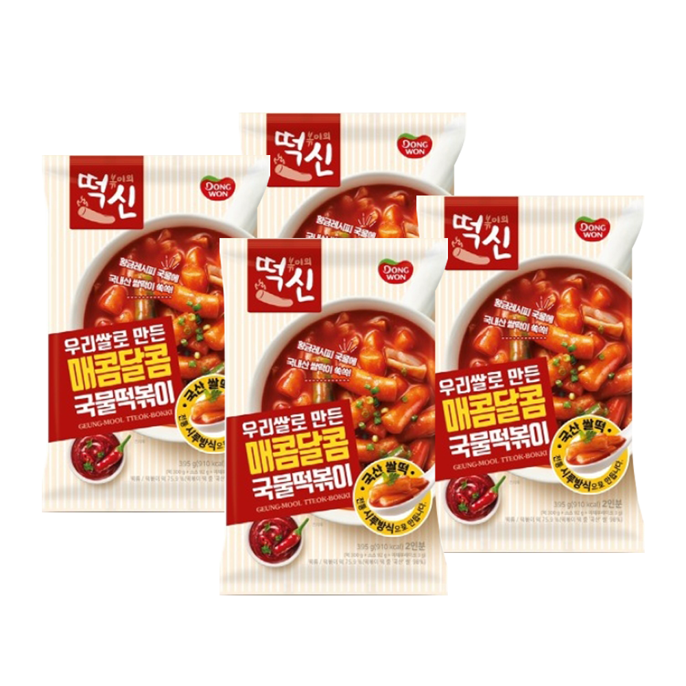 동원 떡볶이의신_매콤달콤국물떡볶이395g x 4봉