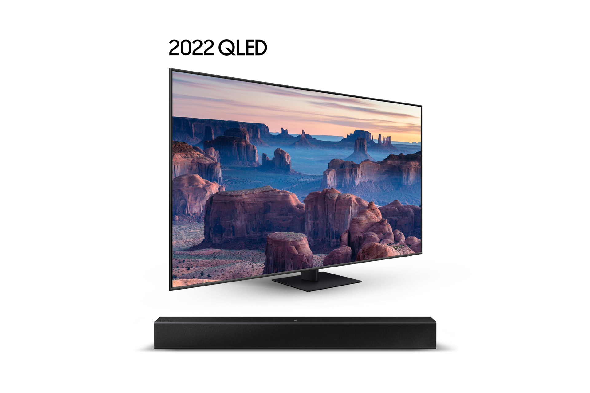 QLED 4K 138 cm 스탠드형 + 2.0 채널 사운드바 T400 | KQ55QB70-4 | Samsung 대한민국