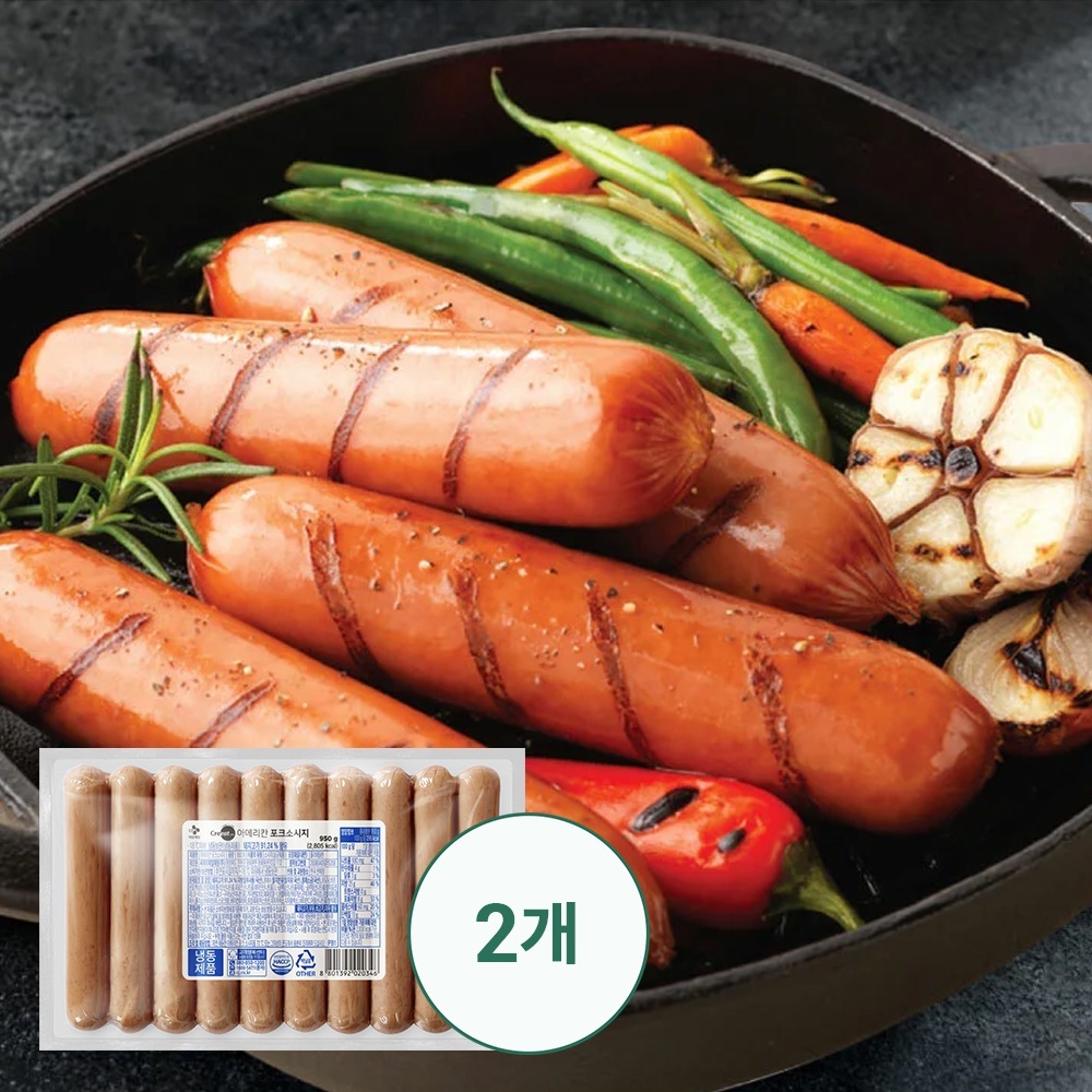 [CJ제일제당] 크레잇 아메리칸포크소시지 950g (냉동) x 2개 | CJ제일제당 대한민국