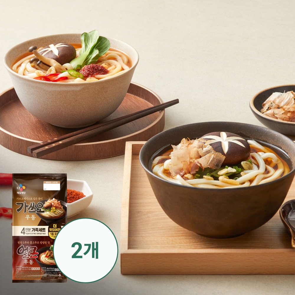 [cj제일제당] 가쓰오우동 2인분 얼큰우동 2인분 X 2개 총8인분 Cj제일제당 대한민국