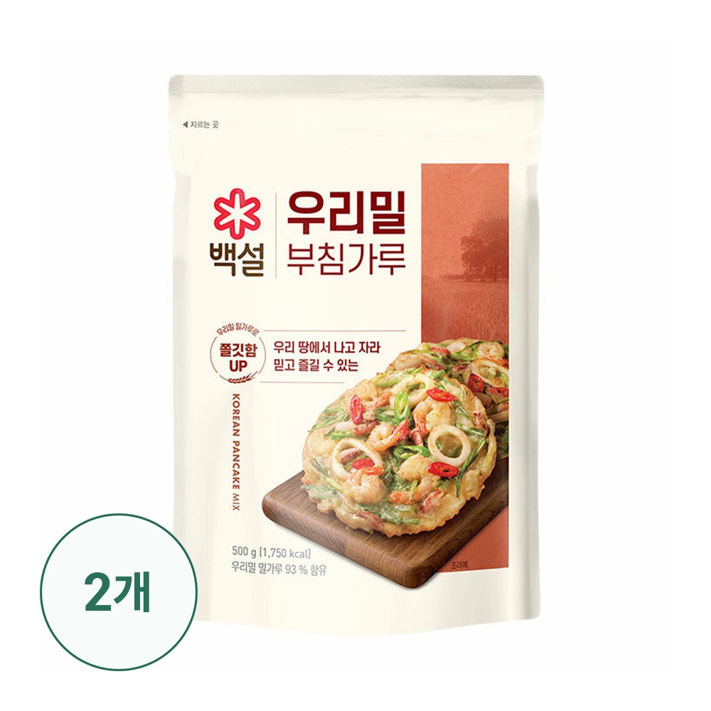 [CJ제일제당] 백설 우리밀 부침가루 500g x 2개 | CJ제일제당 대한민국