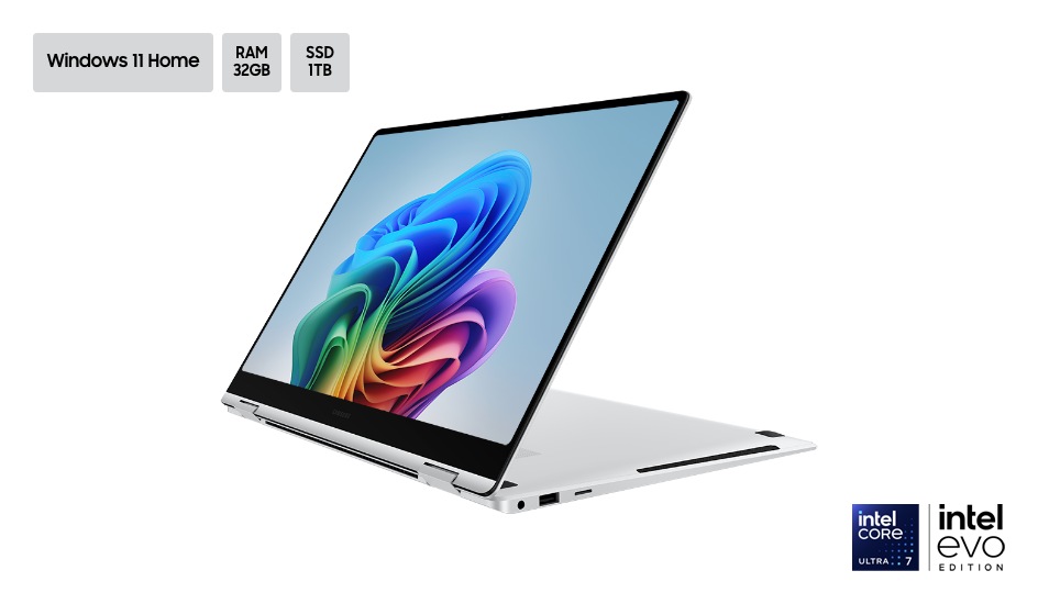 갤럭시 북5 Pro 360 (40.6cm) Core™ Ultra 7 / 1TB NVMe SSD, Copilot+ PC, Microsoft 365 (Personal) 패키지 ...